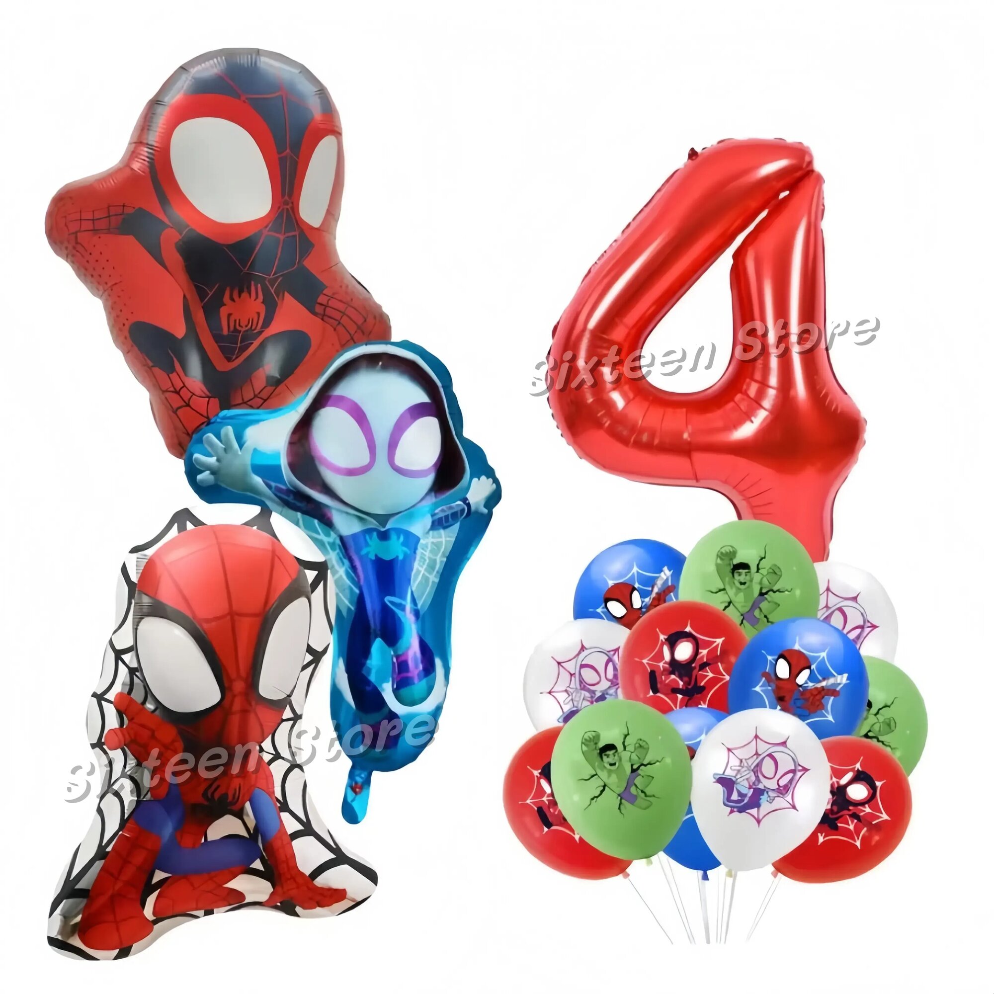 Набор шаров Spider-Man на 4 года, 16 шт.