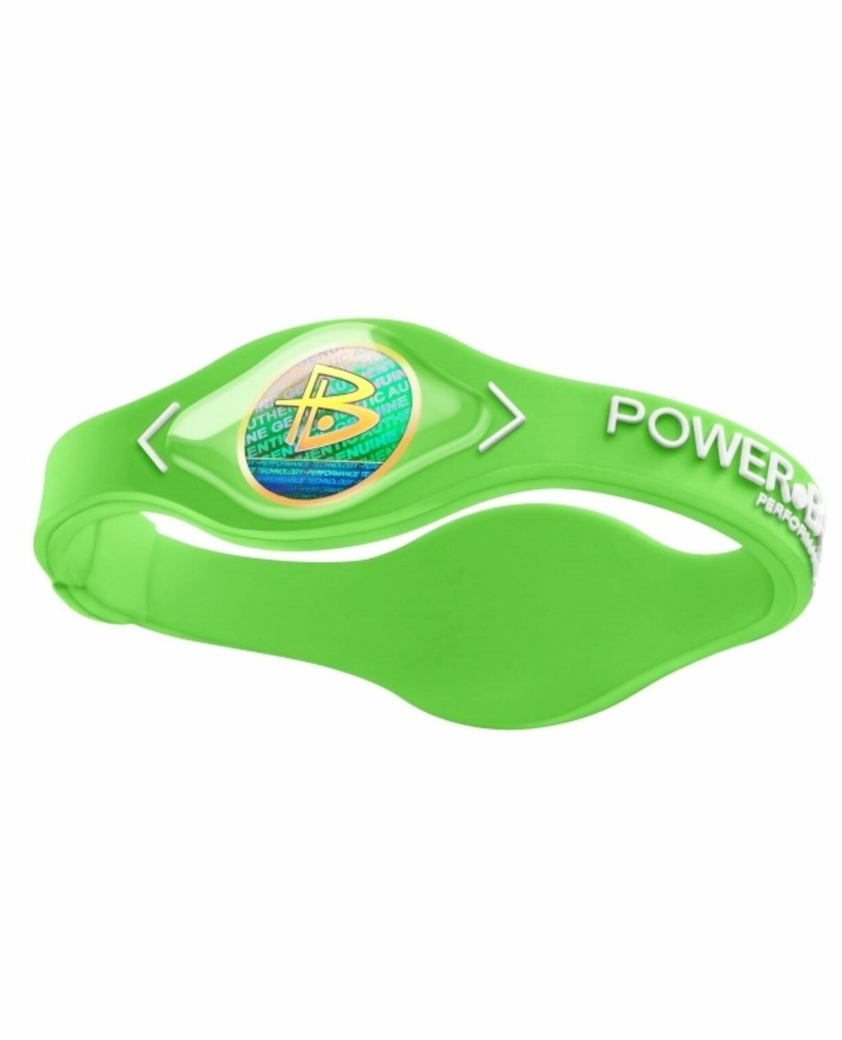 Энергетический браслет Power Balance с турмалином, цвет неон-салатный, размер XS (длина) 16 см.
