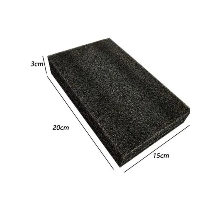 Черный пенопластовый коврик 20x15x3 см для рукоделия