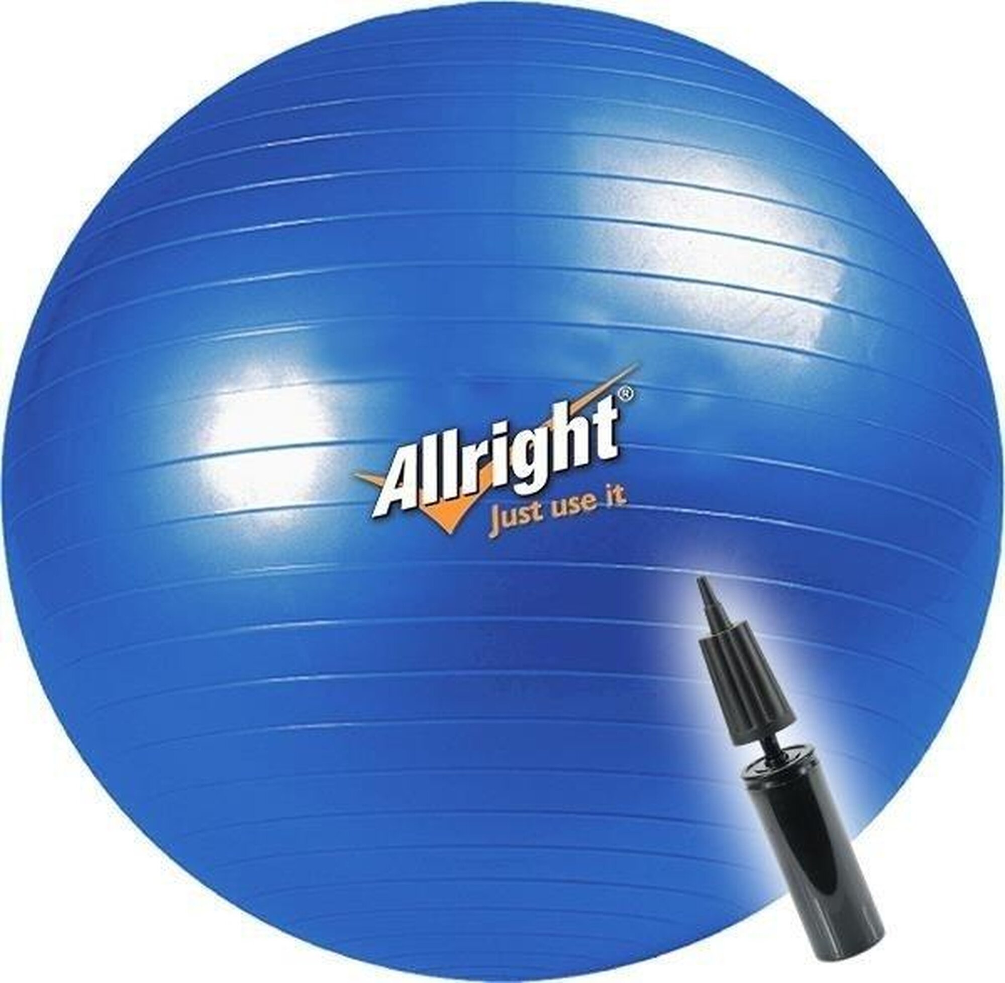 Гимнастический мяч Decathlon Allright, с насосом, темно-синий, 55см