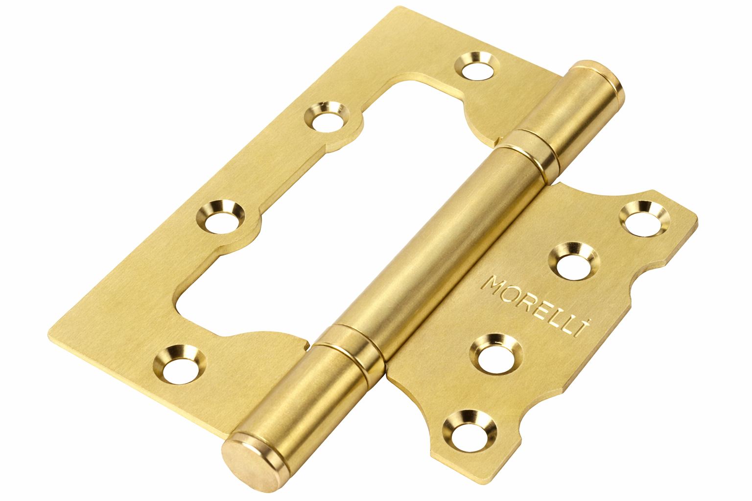 Петля дверная Rucetti без врезки RFH-100*70*2.5 SG матовое золото, петля металлическая накладная для межкомнатных дверей