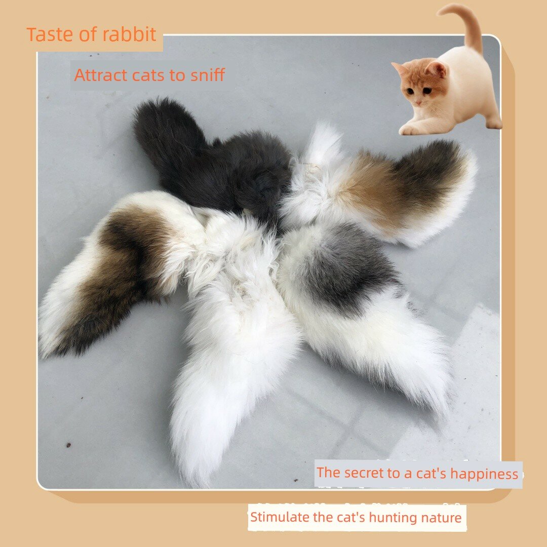 Кошачий игрушечный хвост кролика с ароматом, 2 шт. набор, стимулирующий и безопасный
