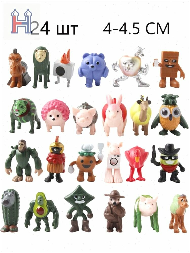Набор фигурок игры Тунг Тунг Сахур Брейнрот фигурки / Игрушки Tung tung Sahur Brainrot 24шт
