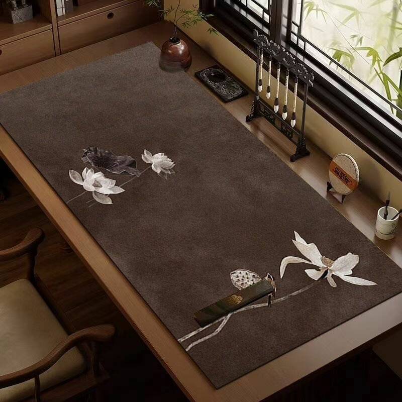 Коврик для каллиграфии в китайском стиле, изготовленный из диатомита, специально разработанный для каллиграфии и живописи в стиле дзен, впитывает воду и чернила, высококачественная скатерть в античном стиле.