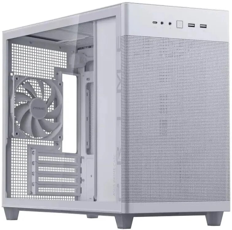 90DC00G3-B39010 / Корпус mATX ASUS Prime AP201, Mini-Tower, без БП, белый (90dc00g3-b39010)