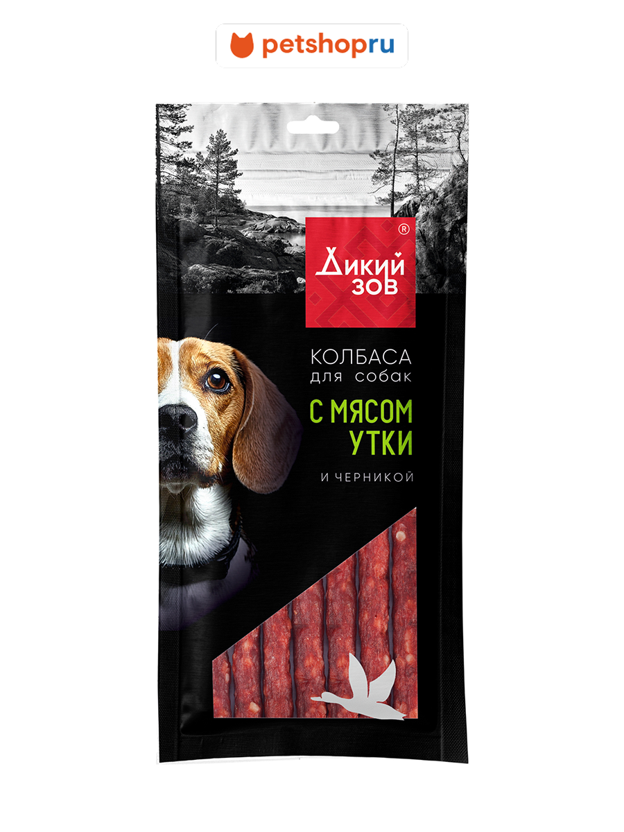 TiTBiT Лакомство для собак, Колбаса с мясом утки и черникой