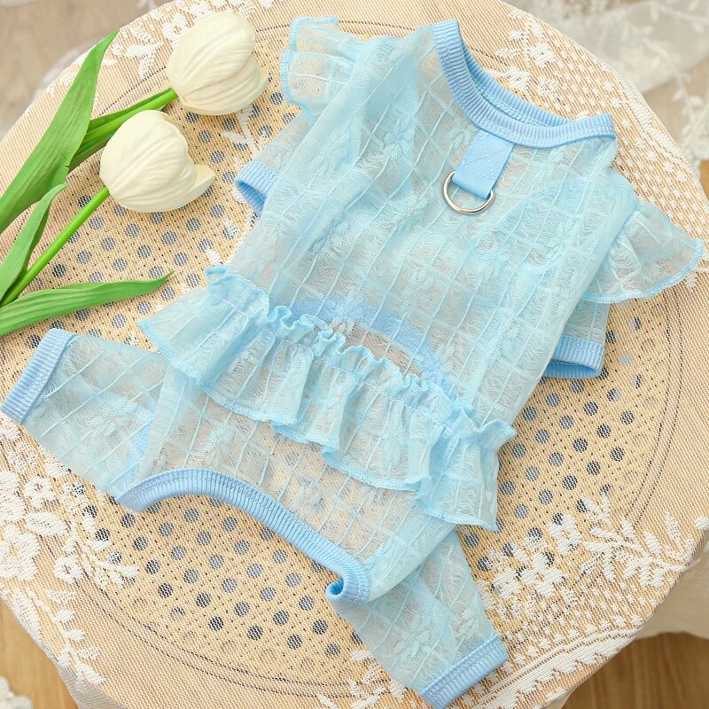 Оригинальные ультратонкие дышащие летние брюки-полукомбинезоны для кошек и собак с защитой от солнца, подходящие для