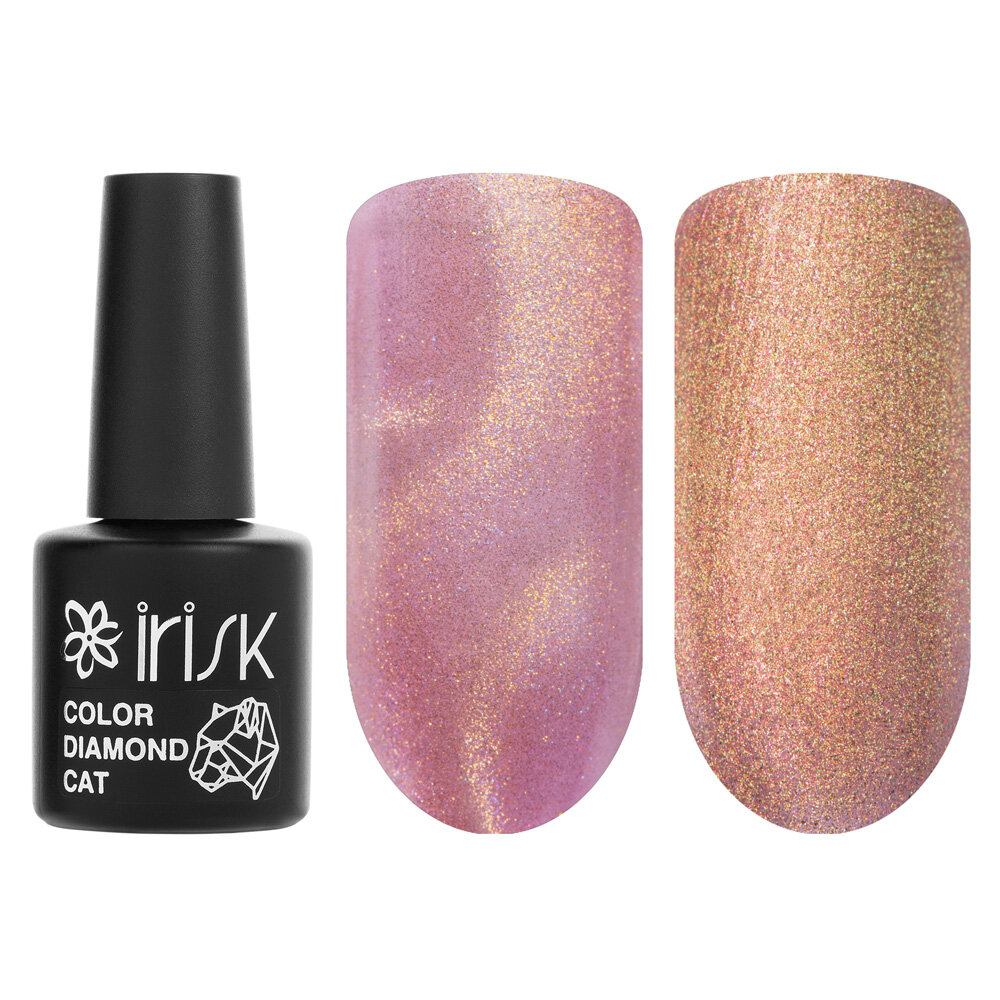 Гель-лак Irisk Color Diamond Cat 010, для эффекта кошачий глаз, 10 мл