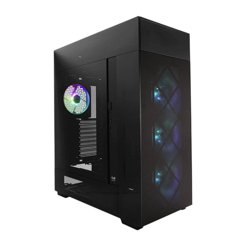 Корпус без блока Case InWin Modfree Deluxe, Full-Tower, TG, 4x140mm ARGB, 2xUSB-A 3.0 + 1xUSB-C 3.2, E-ATX, ATX, mATX, mITX Black