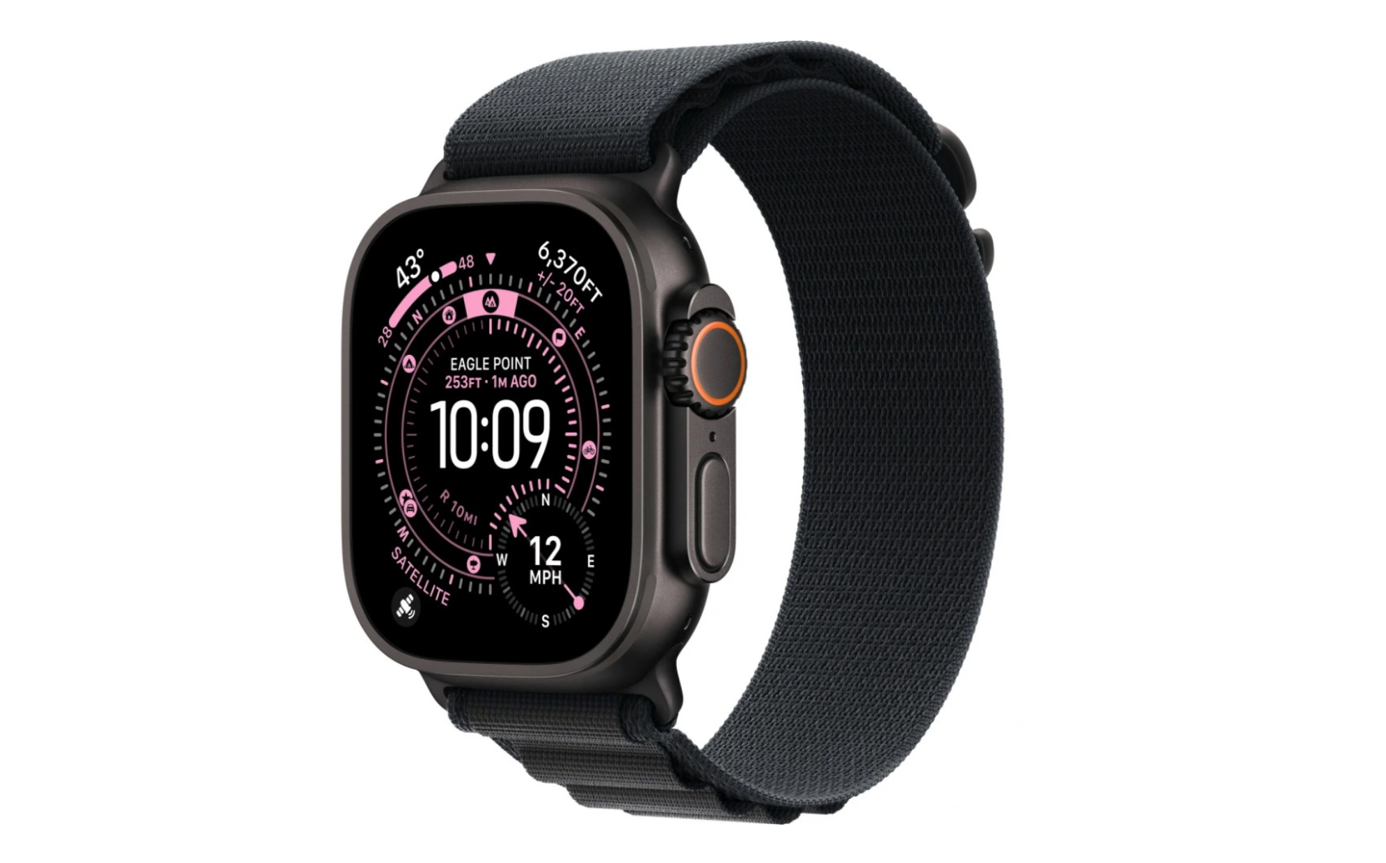 Часы Apple Watch Ultra 3 GPS + Cellular 49mm Black Titanium Case, Alpine Loop Black (L)
