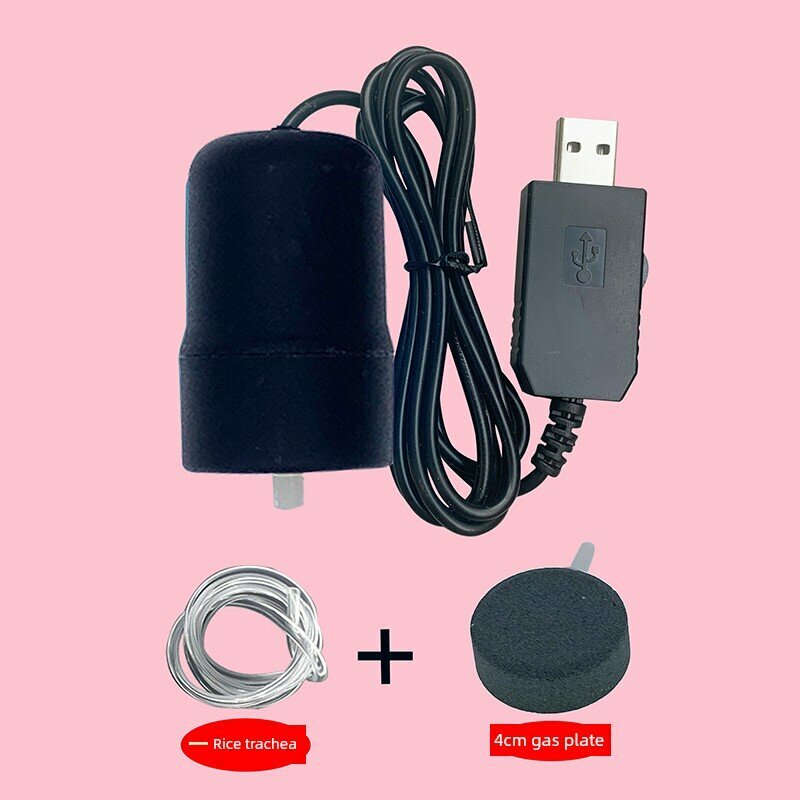 Регулируемая скорость USB-насос для аквариумов, черный цвет, в комплекте 4 см аэратора, портативный