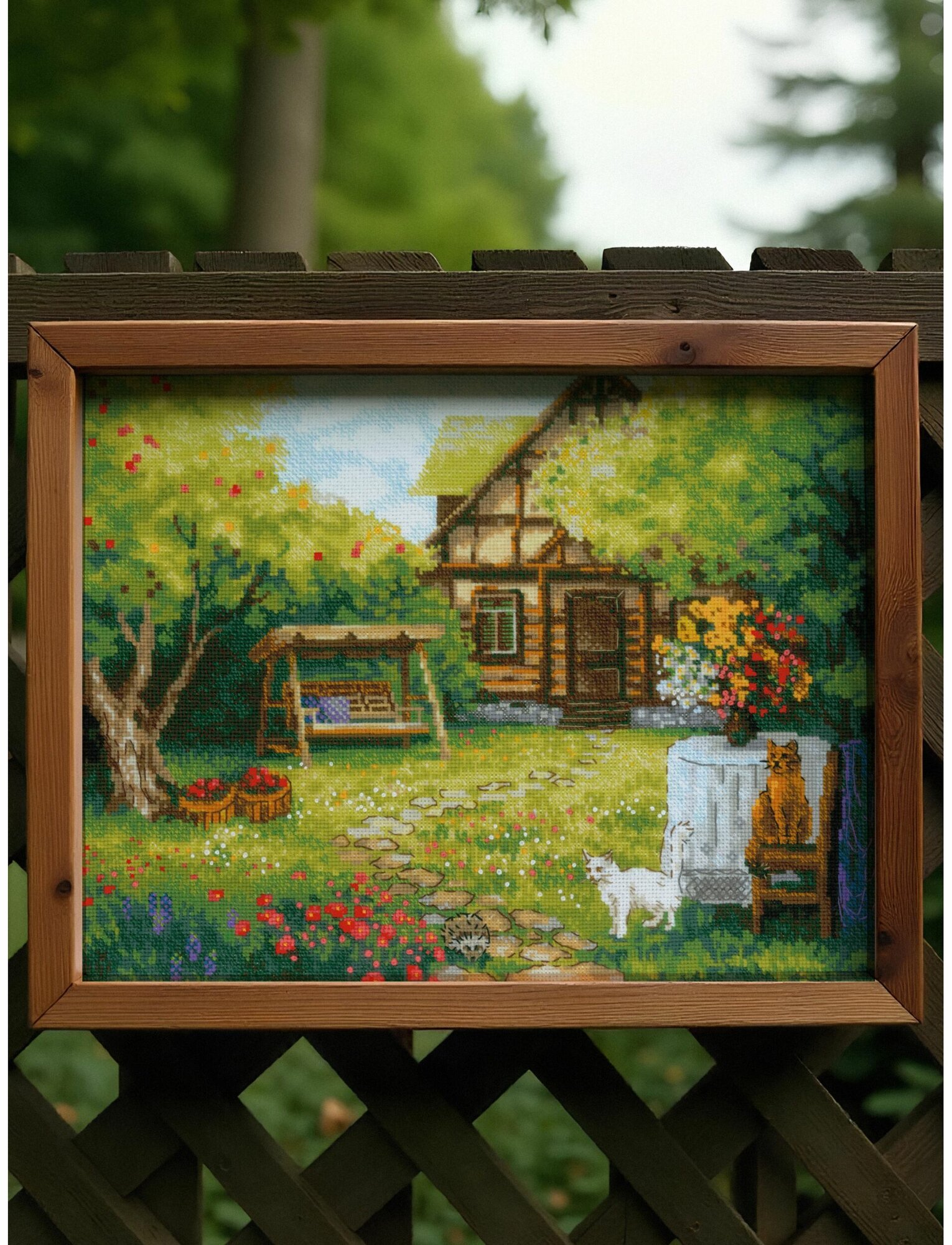 Набор для вышивания крестом Риолис, вышивка крестиком "Загородный домик", 40*30 см, 1845