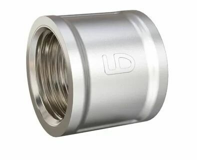 Муфта 1/2" латунь никель LD