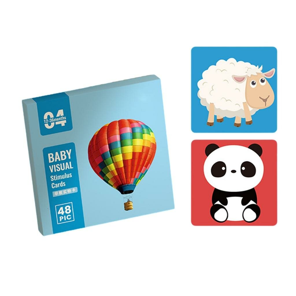 Чёрно-белые карточки для развития зрения младенцев, Физическое 48