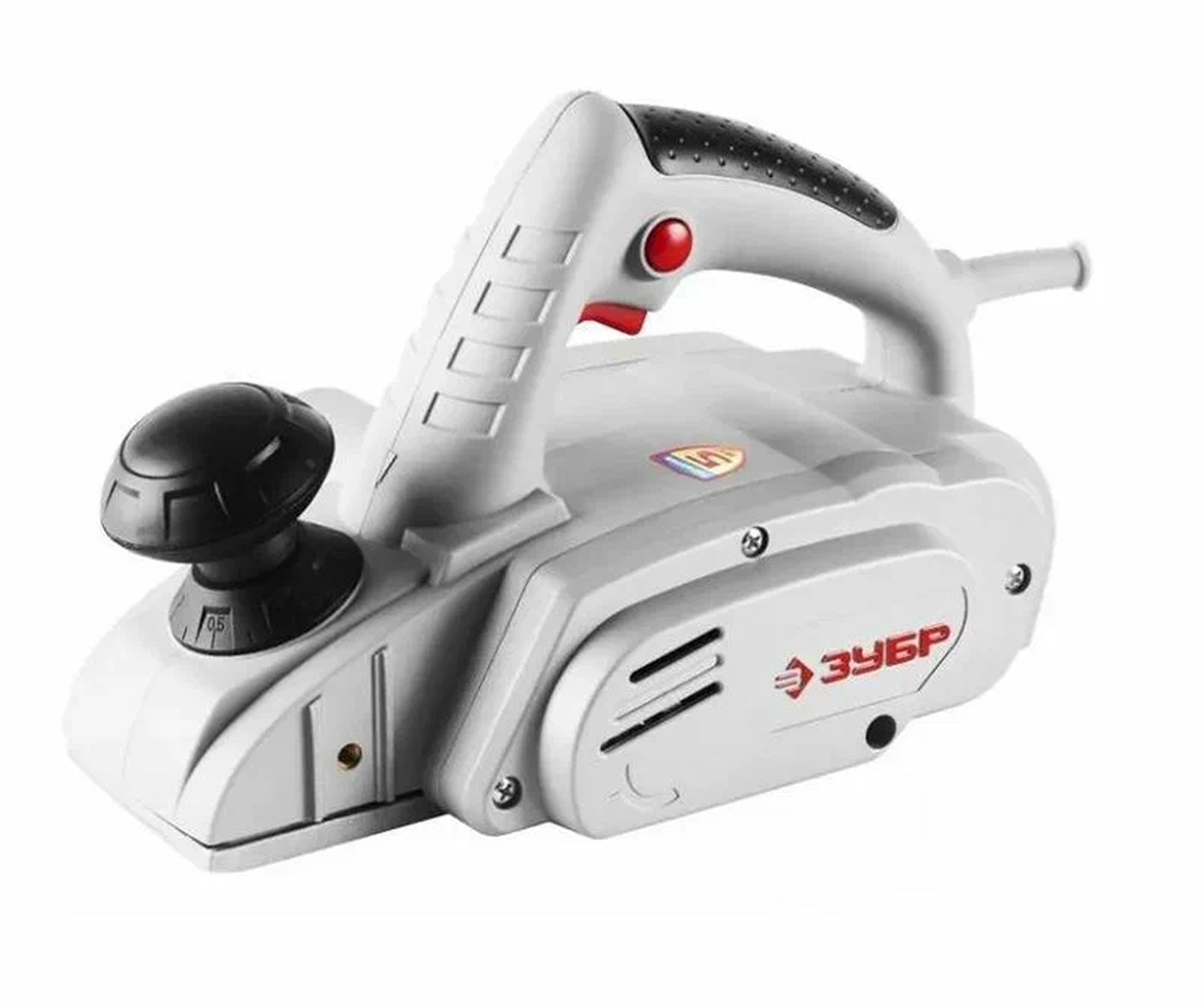 Рубанок электрический Зубр ЗР-750-82, с пылесборником, серый