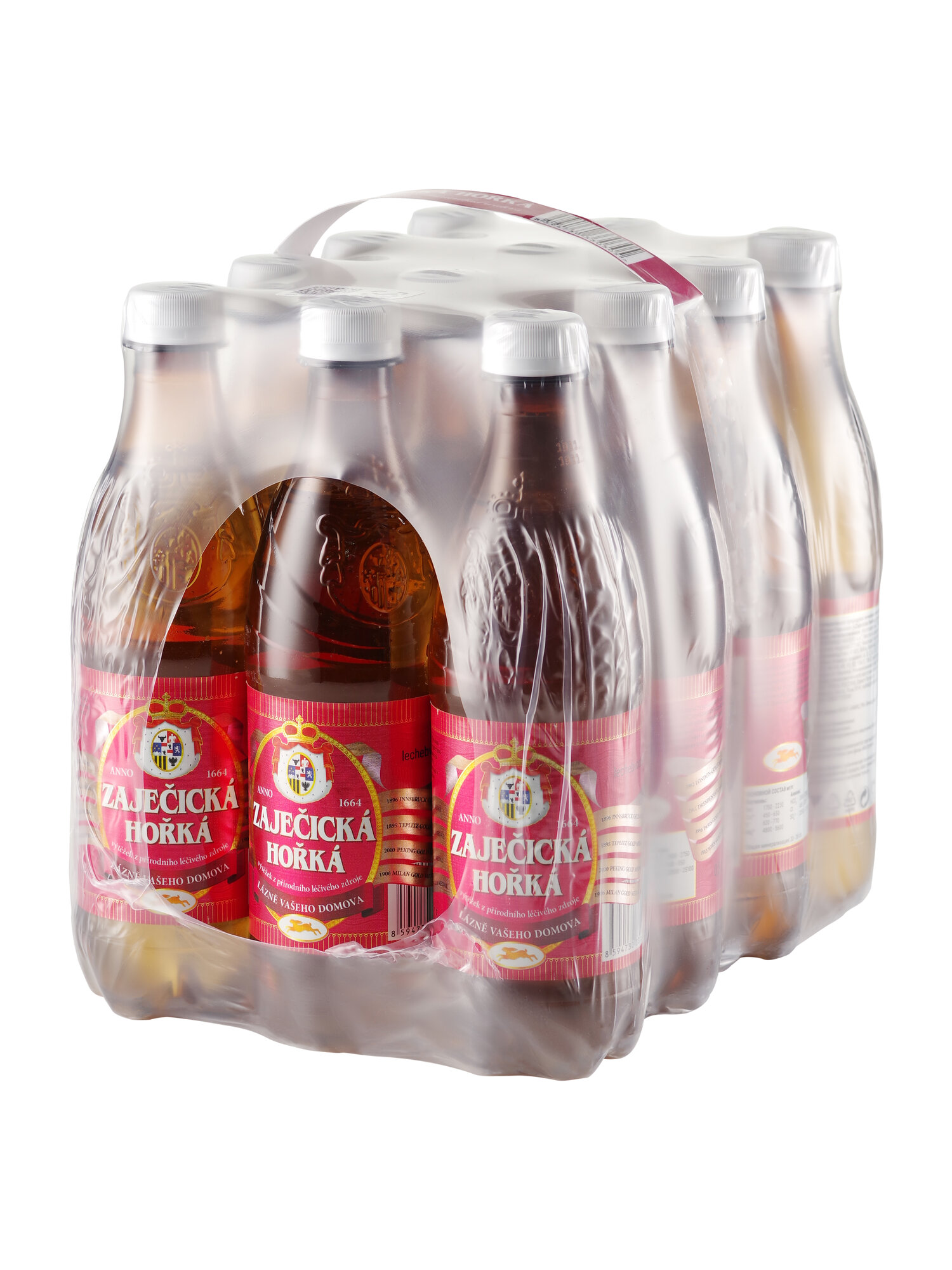 Вода минеральная, лечебная Zajecicka Horka (Зайечицкая горькая) 12 шт. по 0.5 л, негазированная, пэт