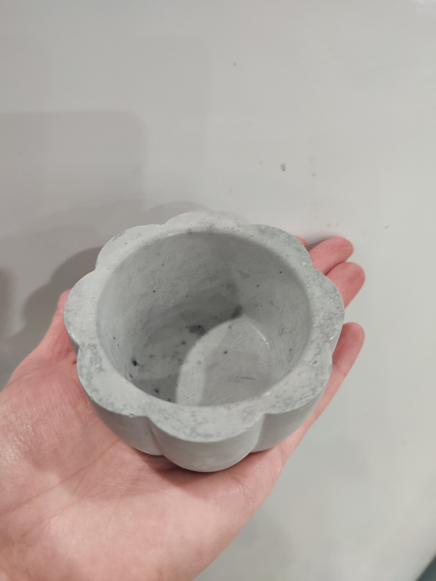 Подсвечник для заливки свечей из гипса цветок , гипсовое кашпо, стакан для заливки свечей