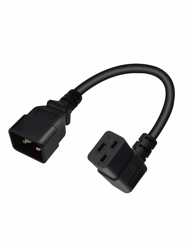 Сетевой кабель питания, черный матовый