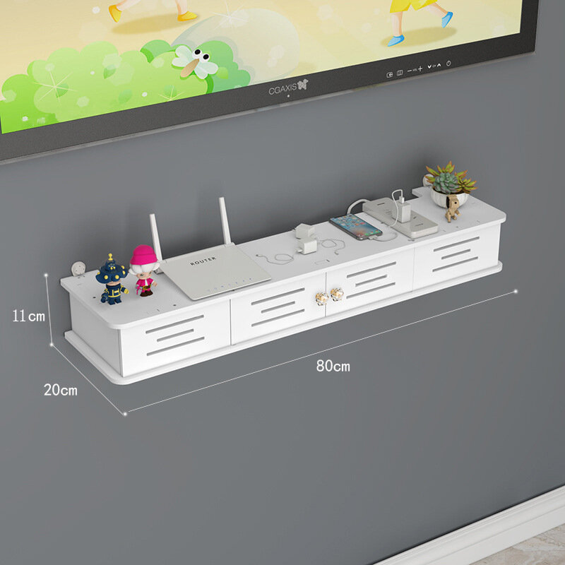 Бокс для хранения беспроводного маршрутизатора, настенный, без необходимости сверления, полка для оптического модема и ТВ-приставки.