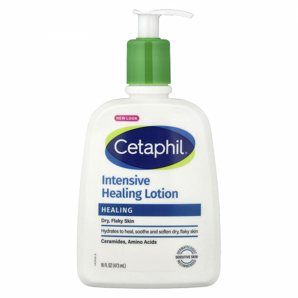 Cetaphil, интенсивный заживляющий лосьон, для сухой и шелушащейся кожи, без отдушек, 473 мл (16 жидк. унций)