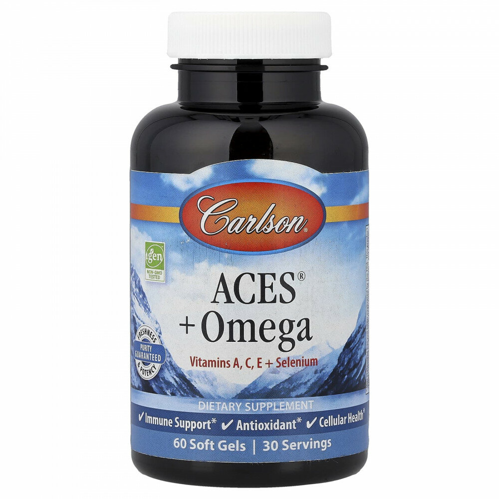 Carlson, ACES® + омега, 60 капсул