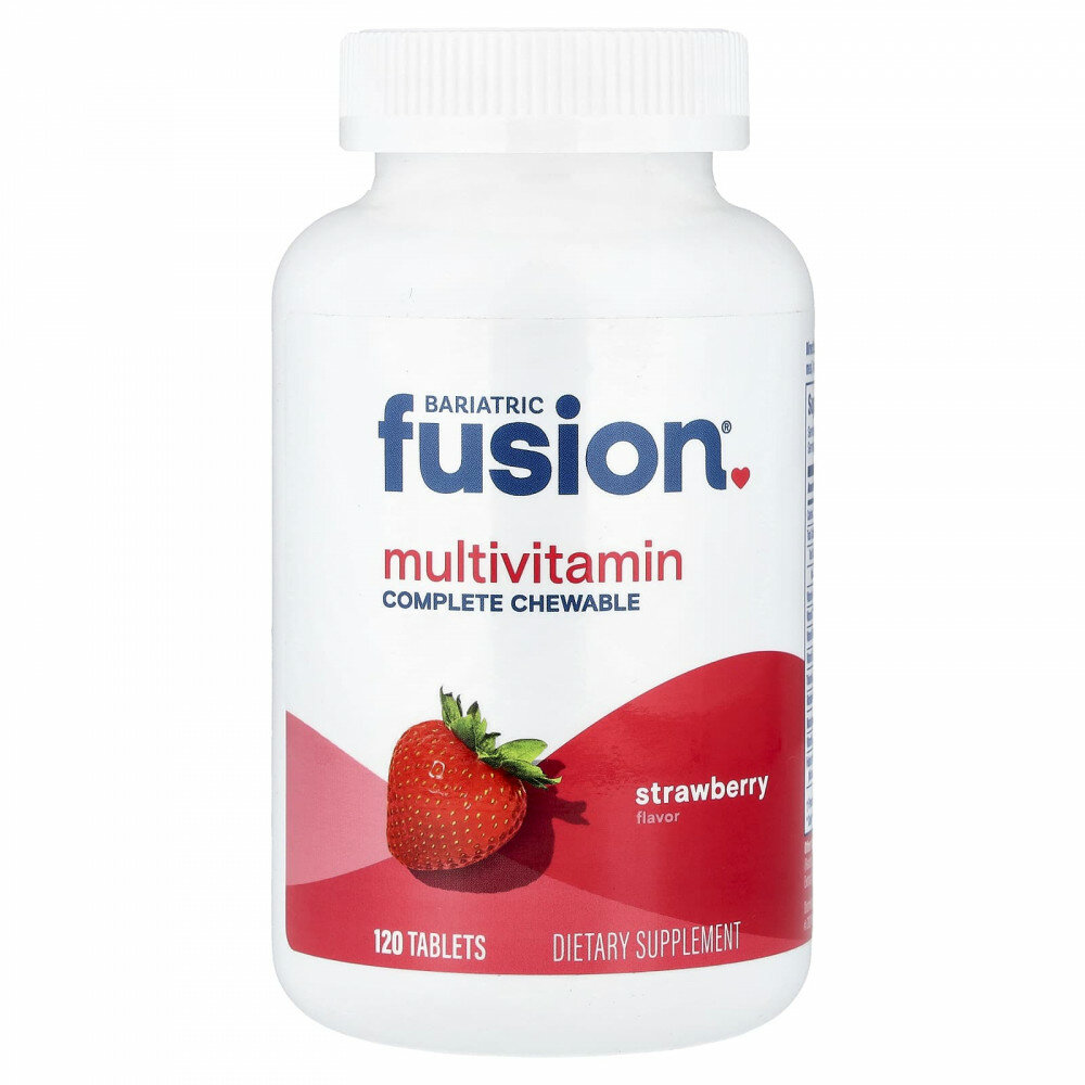 Bariatric Fusion, мультивитамины, со вкусом клубники, 120 таблеток