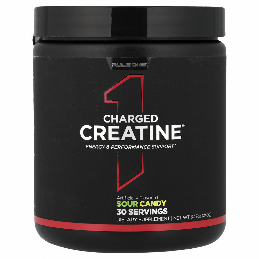 Rule One Proteins, Charged Creatine™, со вкусом кислой конфеты, 240 г (8,47 унции)