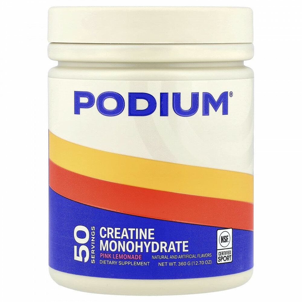 Podium Nutrition, моногидрат креатина, со вкусом розового лимонада, 360 г (12,7 унции)