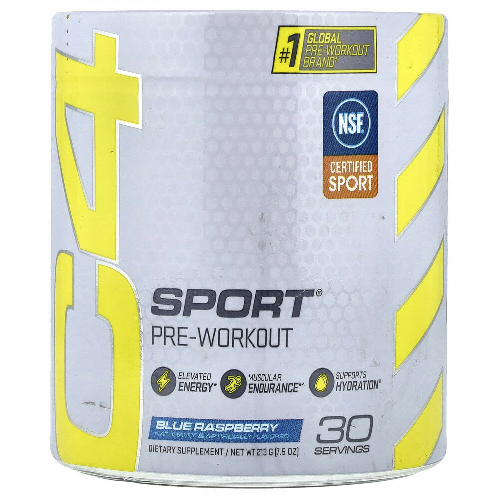C4 / Cellucor, C4 Sport, предтренировочный, голубая малина, 213 г (7.5 унций)