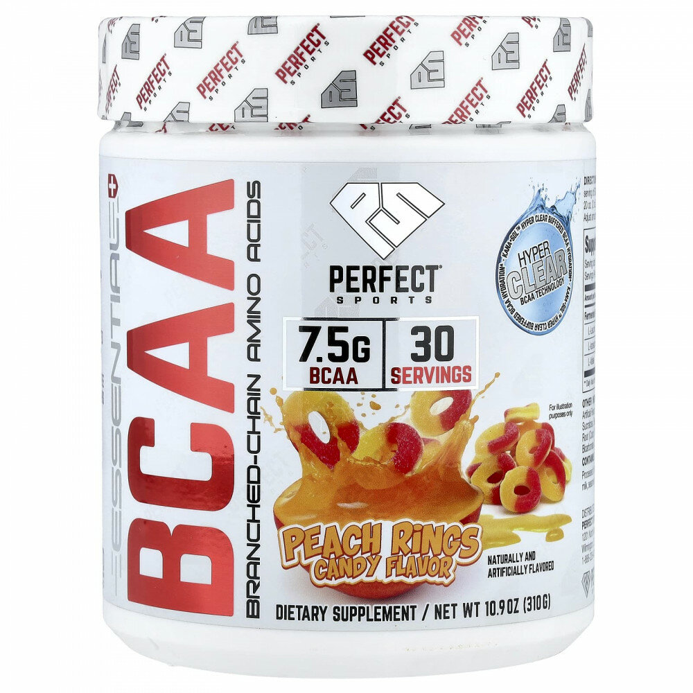 PERFECT Sports, BCAA Hyper Clear, персиковые конфеты, 310 г (10,9 унции)