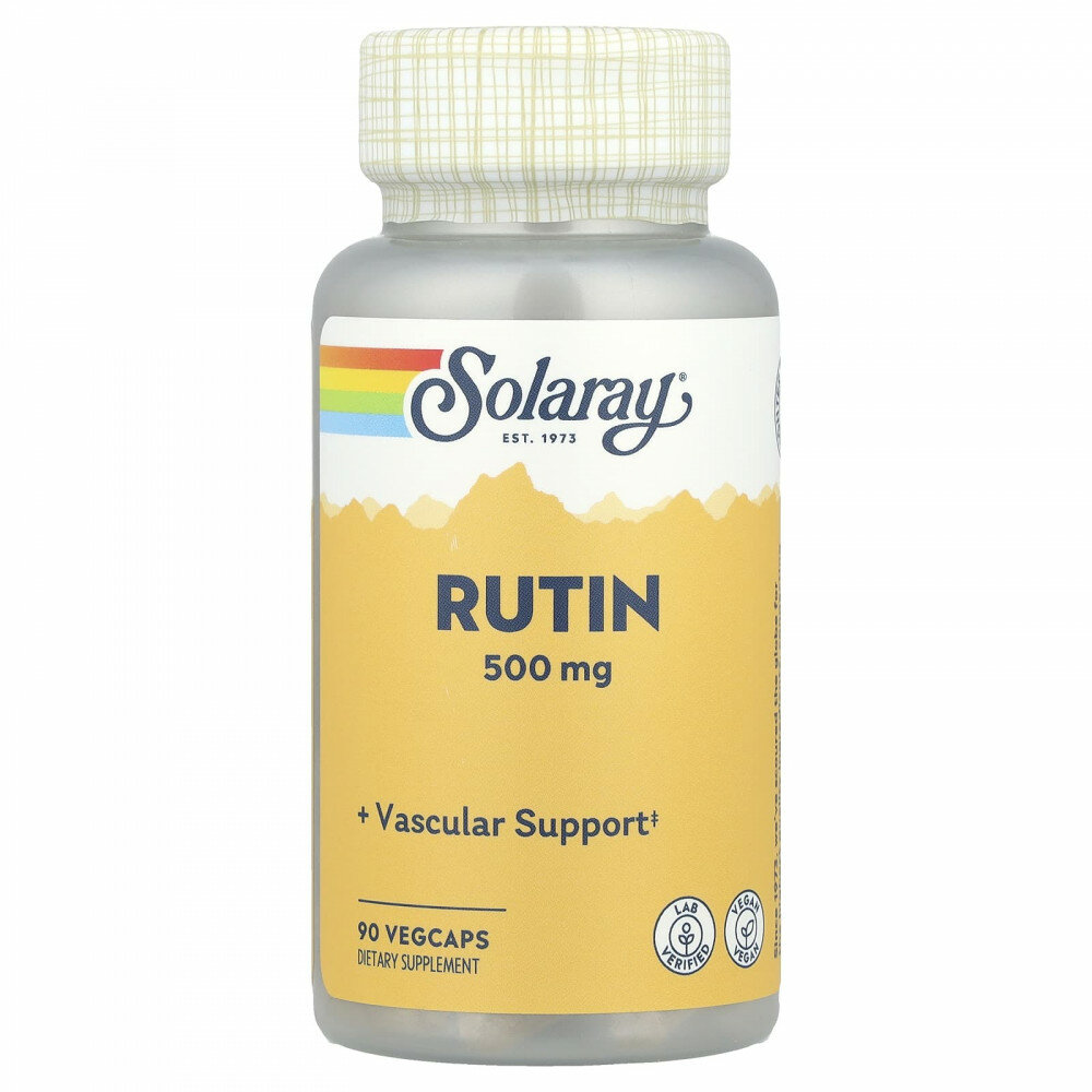 Solaray, рутин, 500 мг, 90 вегетарианских капсул