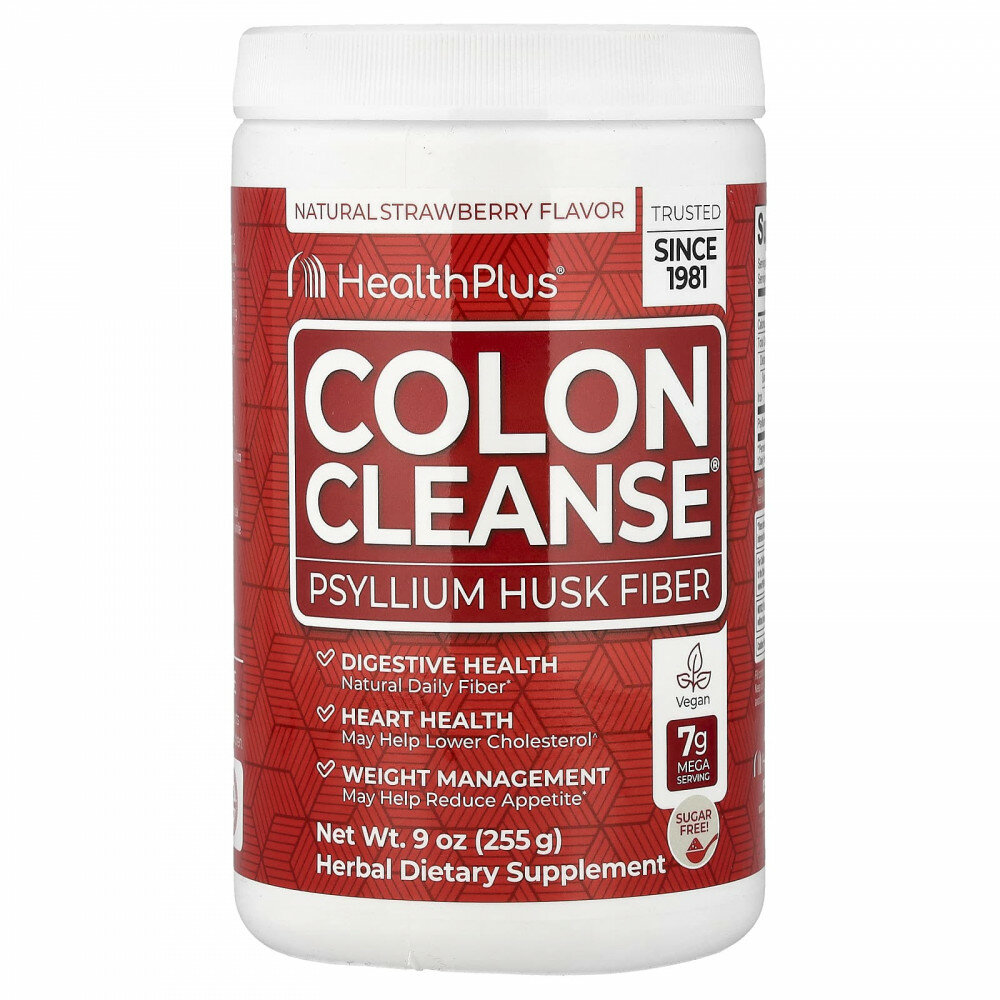 Health Plus, Colon Cleanse®, натуральный клубничный вкус, 255 г (9 унций)