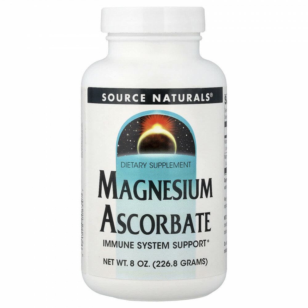 Source Naturals, аскорбат магния, 226,8 г (8 унций)