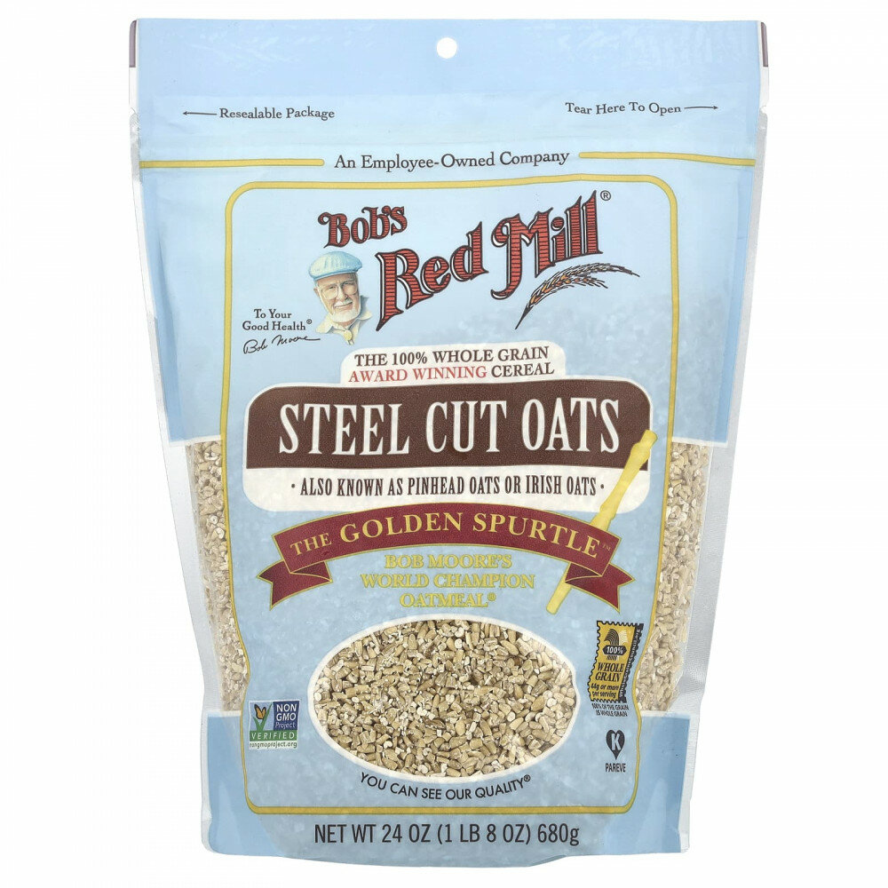 Bob's Red Mill, овсяные хлопья, цельнозерновой, 680 г (24 унции)