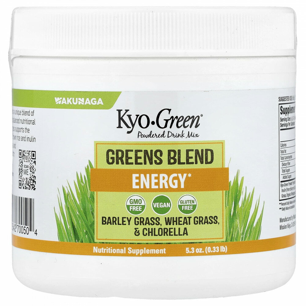 Kyolic, Kyo-Green®, порошковая смесь для приготовления напитка, со вкусом зелени, 0,33 фунта (5,3 унции)