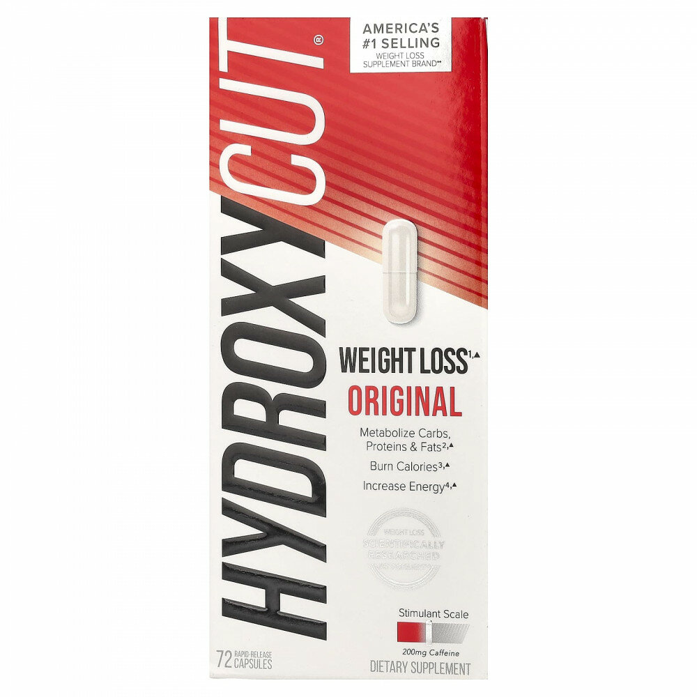 Hydroxycut, Weight Loss Original, добавка для снижения веса, 72 капсулы с быстрым высвобождением