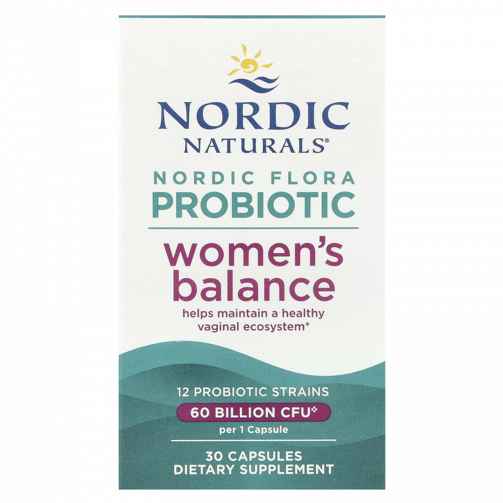 Nordic Naturals, Nordic Flora Probiotic, баланс для женщин, 30 капсул