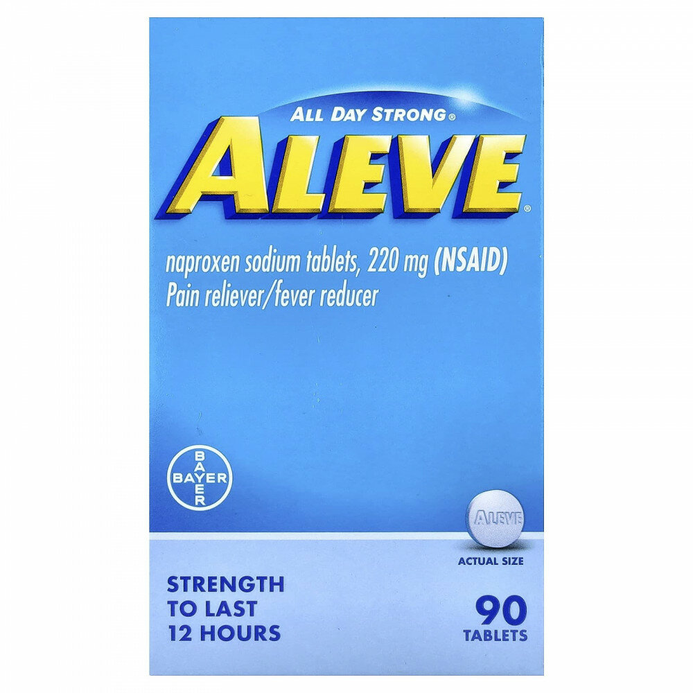 Aleve, Напроксен натрия в таблетках, 220 мг, 90 таблеток