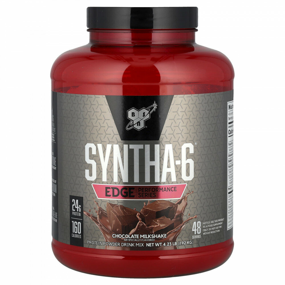 BSN, Syntha-6® Edge, протеиновая смесь для приготовления напитка, со вкусом шоколадного коктейля, 1,92 кг (4,23 фунта)