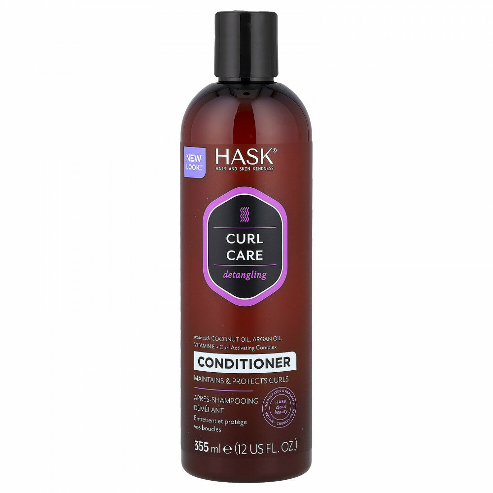 Hask Beauty, Curl Care, кондиционер для распутывания волос, для всех типов локонов, 355 мл (12 жидк. унц.)