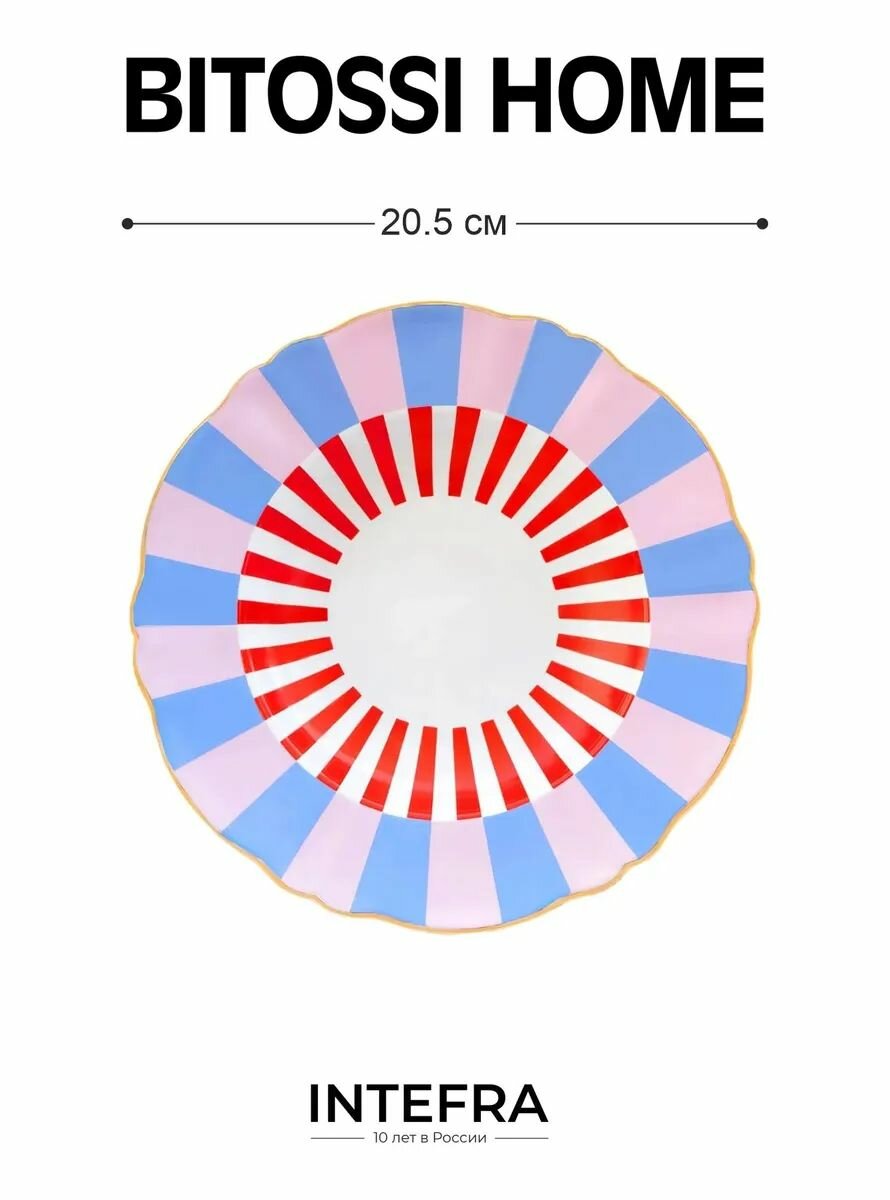 Фарфоровая тарелка суповая от Bitossi