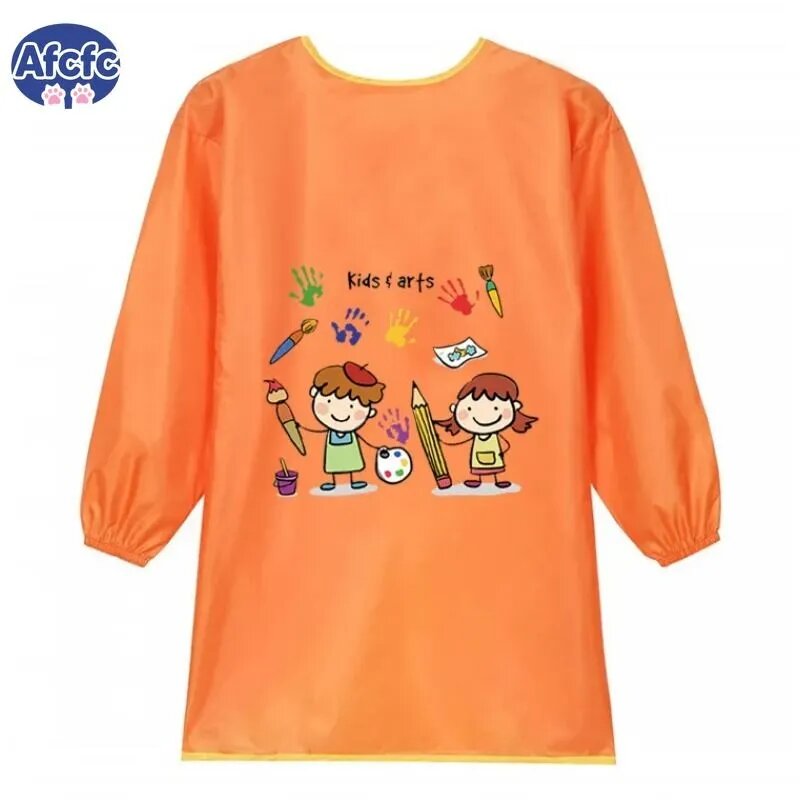 Детский длинный халат для рисования - Защитная одежда для детского сада