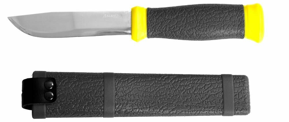 Нож туристический STAYER Professional, длина 110 мм, пластиковые ножны