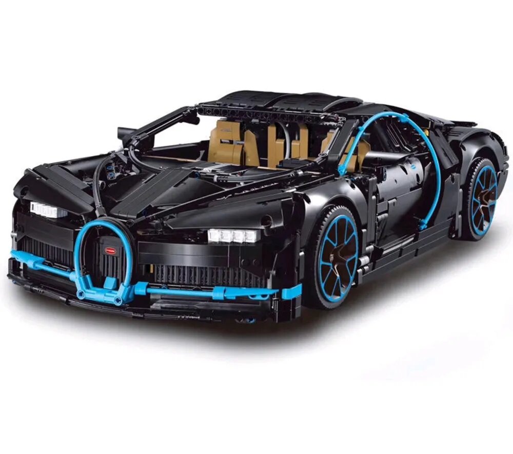 Конструктор Бугатти Шерон Bugatti Chiron черный, 3619 дет ( набор / подарок для мальчиков и девочек / подарок ребенку)