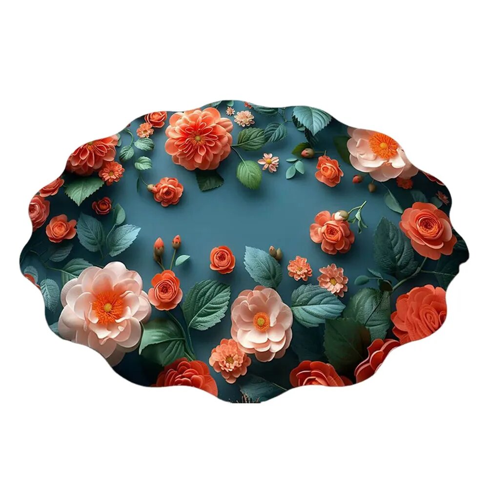 Ковер 60x60 см, круглый 3D-эффект для ванной, гостиной, детской, прихожей, санузла и спальни, Китай