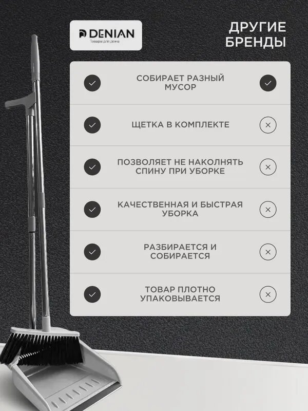 Щетка с совком, 1 шт — фото 1