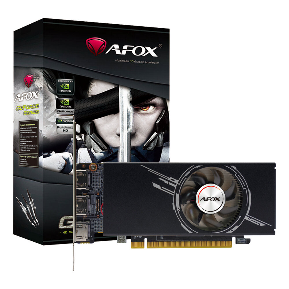 Видеокарта Afox GeForce GTX 1050 Ti 4 ГБ (GTX 1050Ti 4GB), RTL