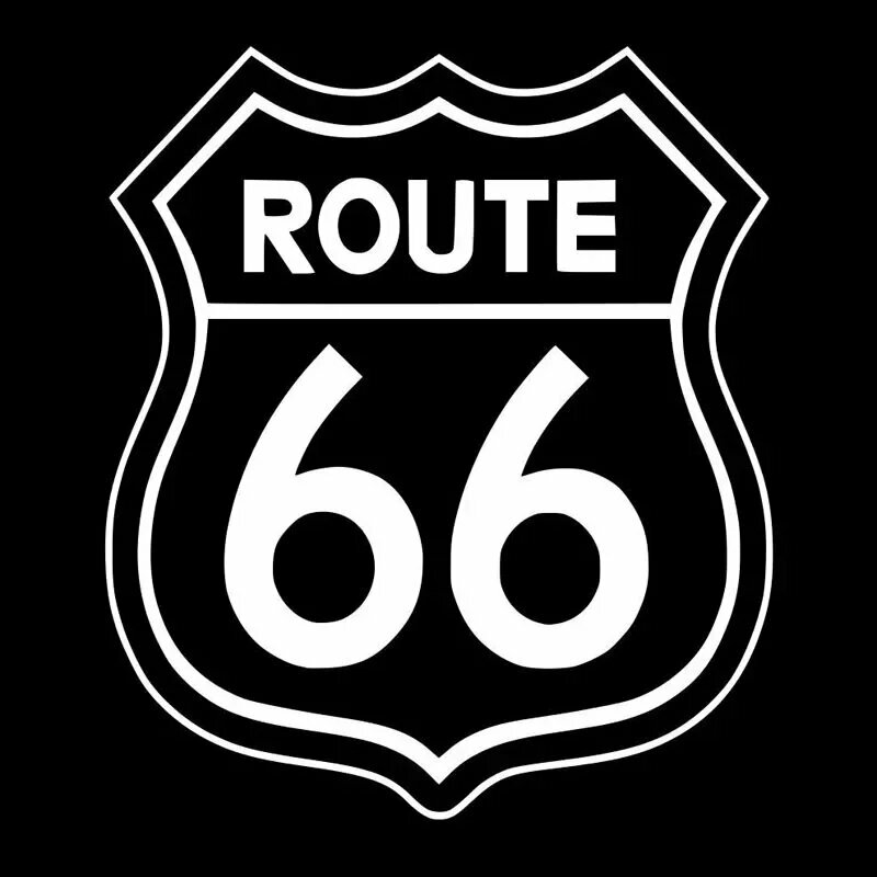ROUTE 66 Автомобильная наклейка, Silver White