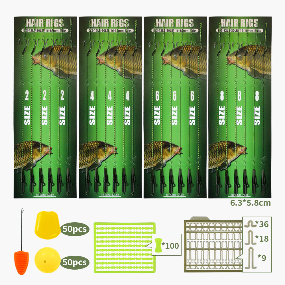 Охотник на акул|Набор для ловли карпа в европейском стиле, резиновая леска с крючками, привязанные крючки, ловля карпа, трансграничные рыболовные крючки, оптовая продажа рыболовных принадлежностей.