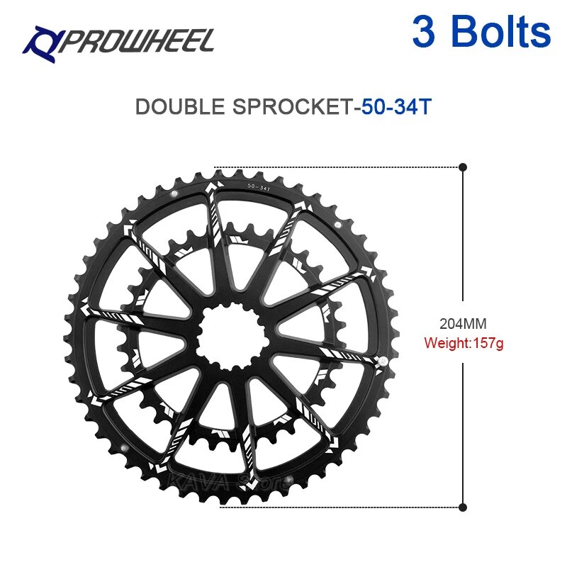 Prowheel Звезда двойная 50-34T, 3 болта